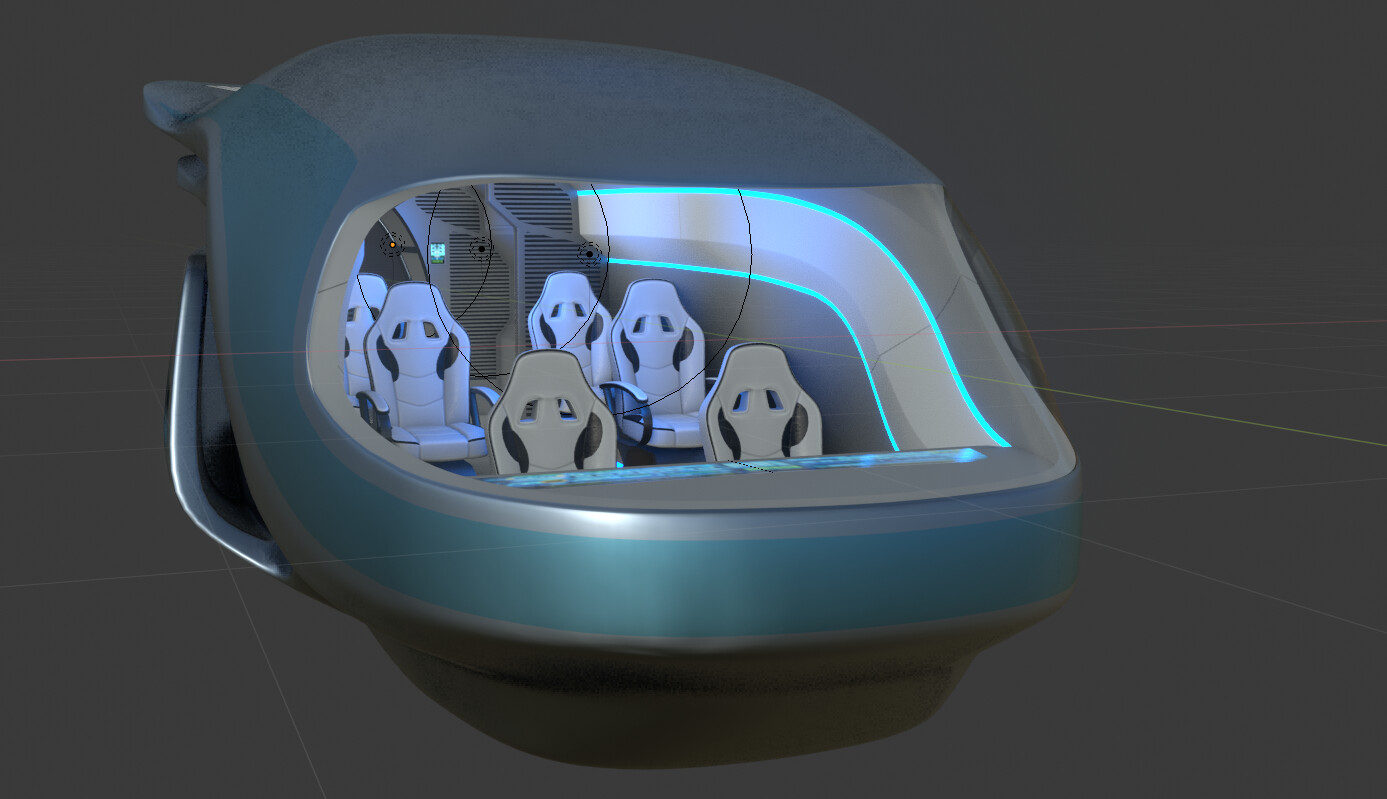 Daniel Korican Portfolio - The Orville Shuttle Interiour WIP