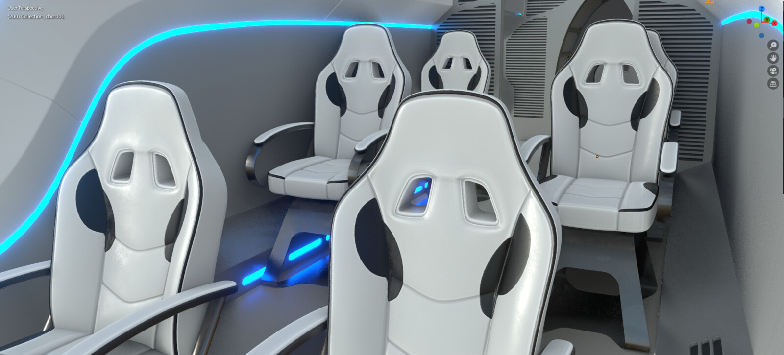 Daniel Korican Portfolio - The Orville Shuttle Interiour WIP