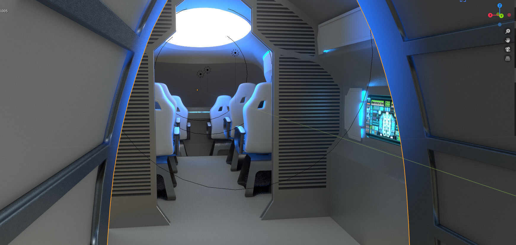 Daniel Korican Portfolio - The Orville Shuttle Interiour WIP