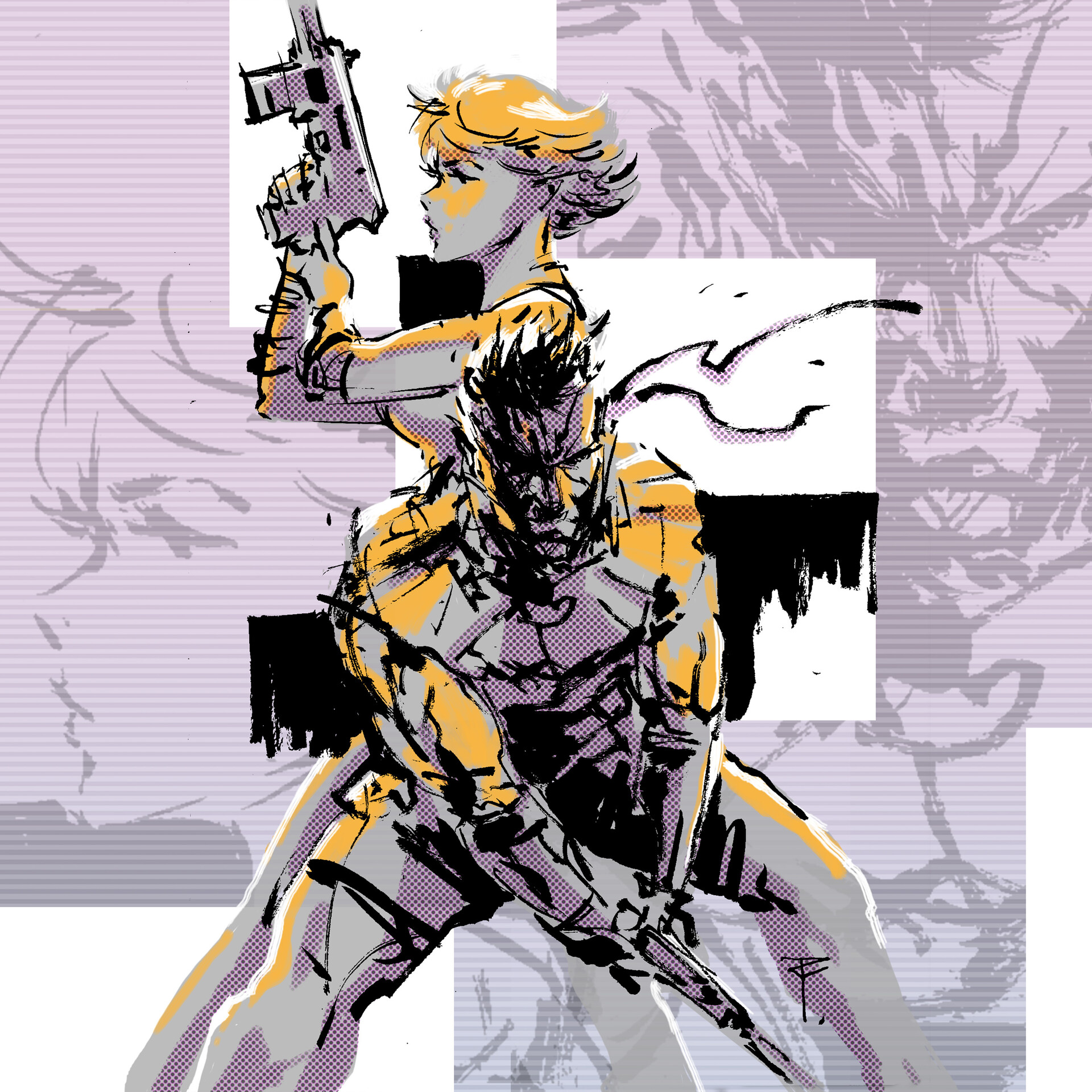 ArtStation - Art of the day #208 'MGS : Meryl & Snake'