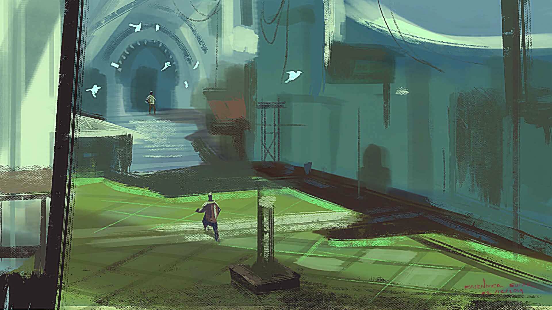 ArtStation - My new concept art-Interior light