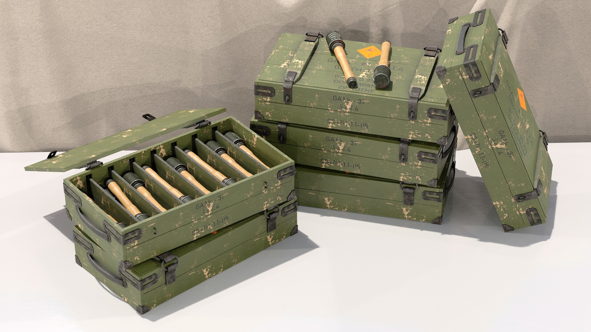 ArtStation - Grenade Box Scene