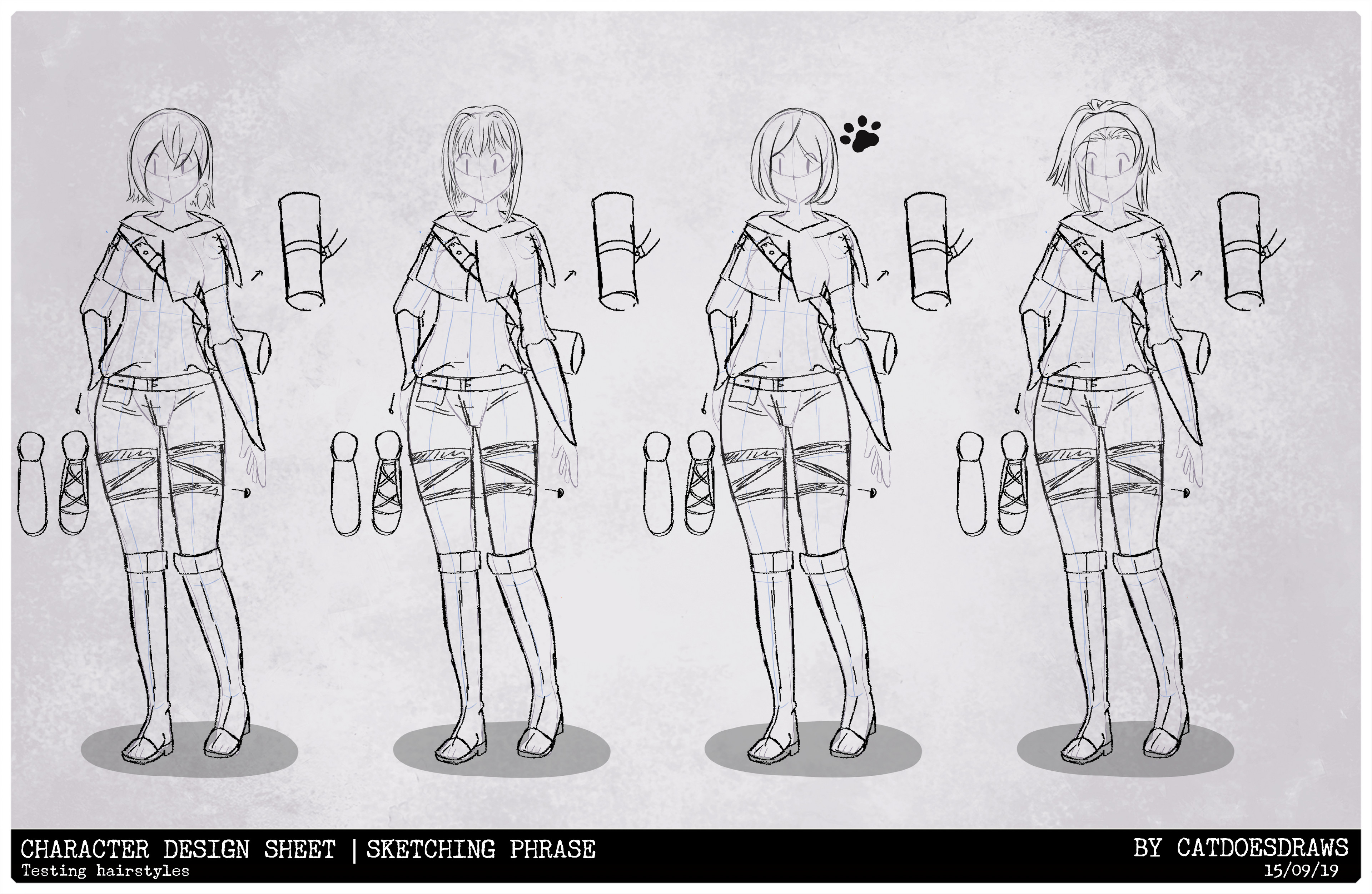 Catdoesdraws - [Character Design] Elf sketch and colour test phase ...