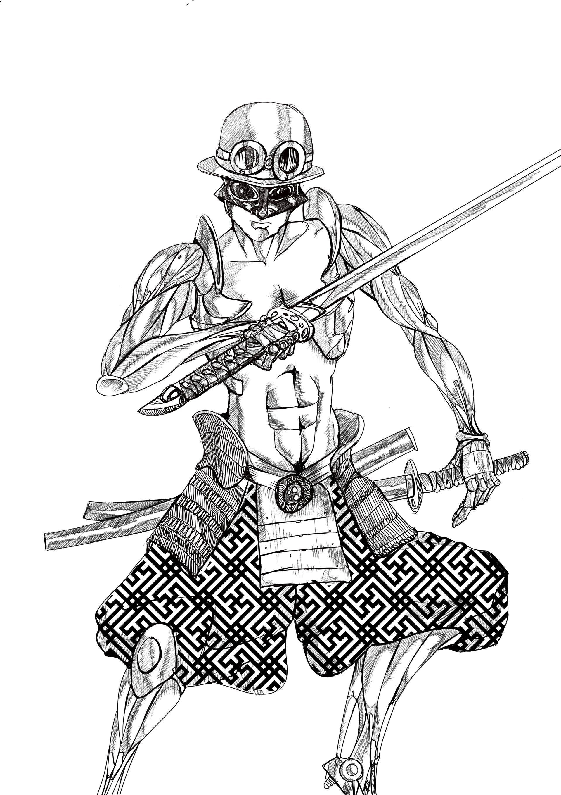 ArtStation - the faceless Samurai - Steam Punk - Edo Punk (wip)