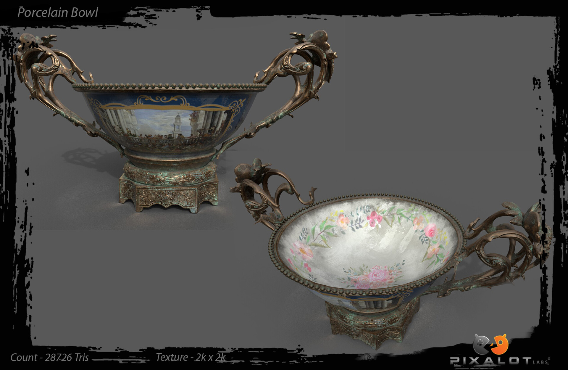 Pixalot Labs - Porcelain Bronze Bowl