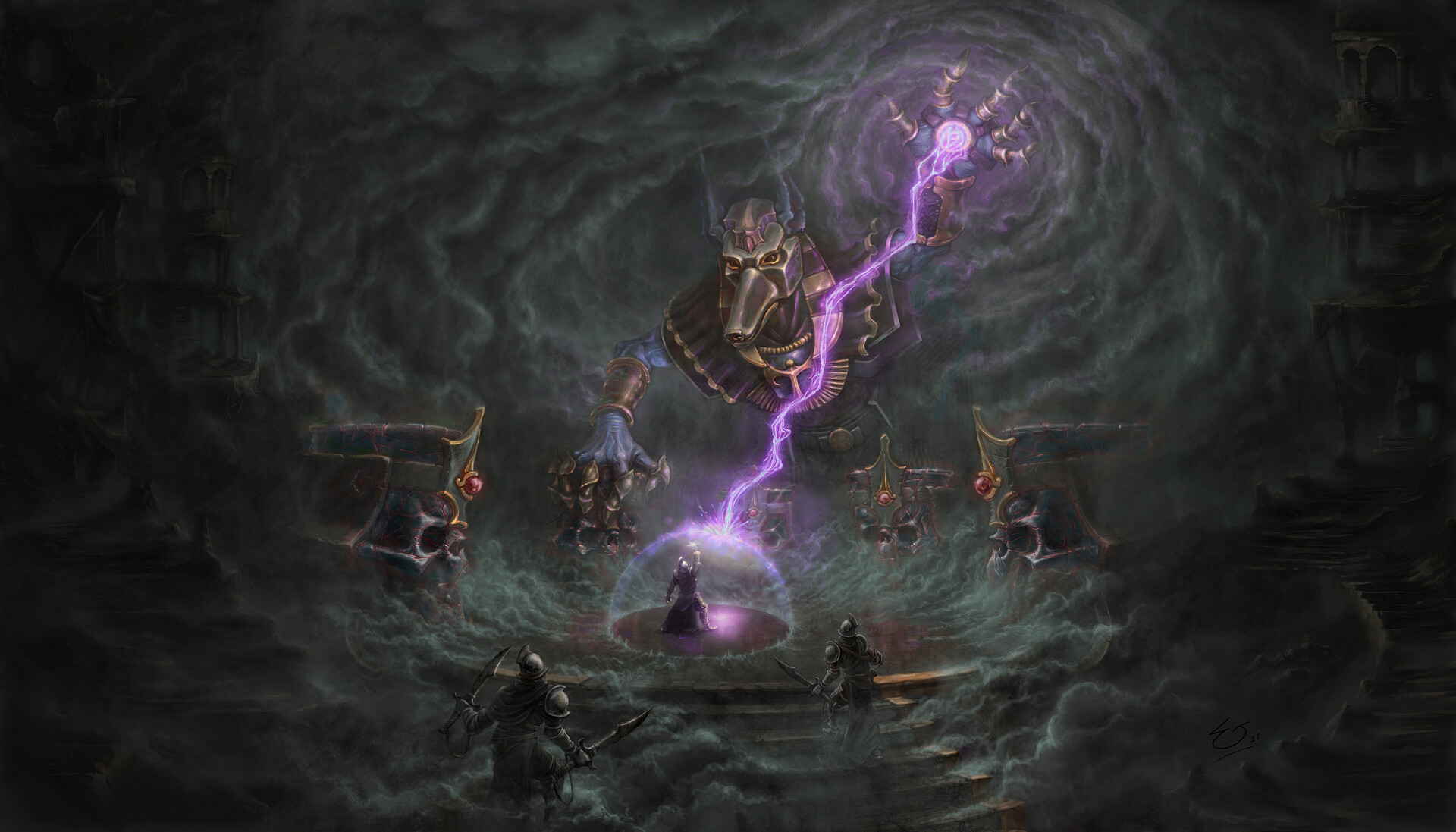 ArtStation - Battle with Anubis