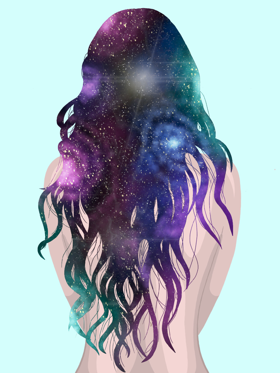 how to draw galaxy hair