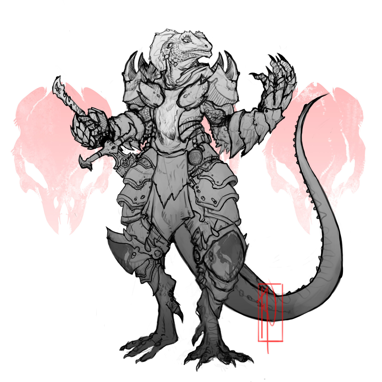 Nicholas "Rookzer0" - Mander - Lizardfolk Paladin of the sacred flame