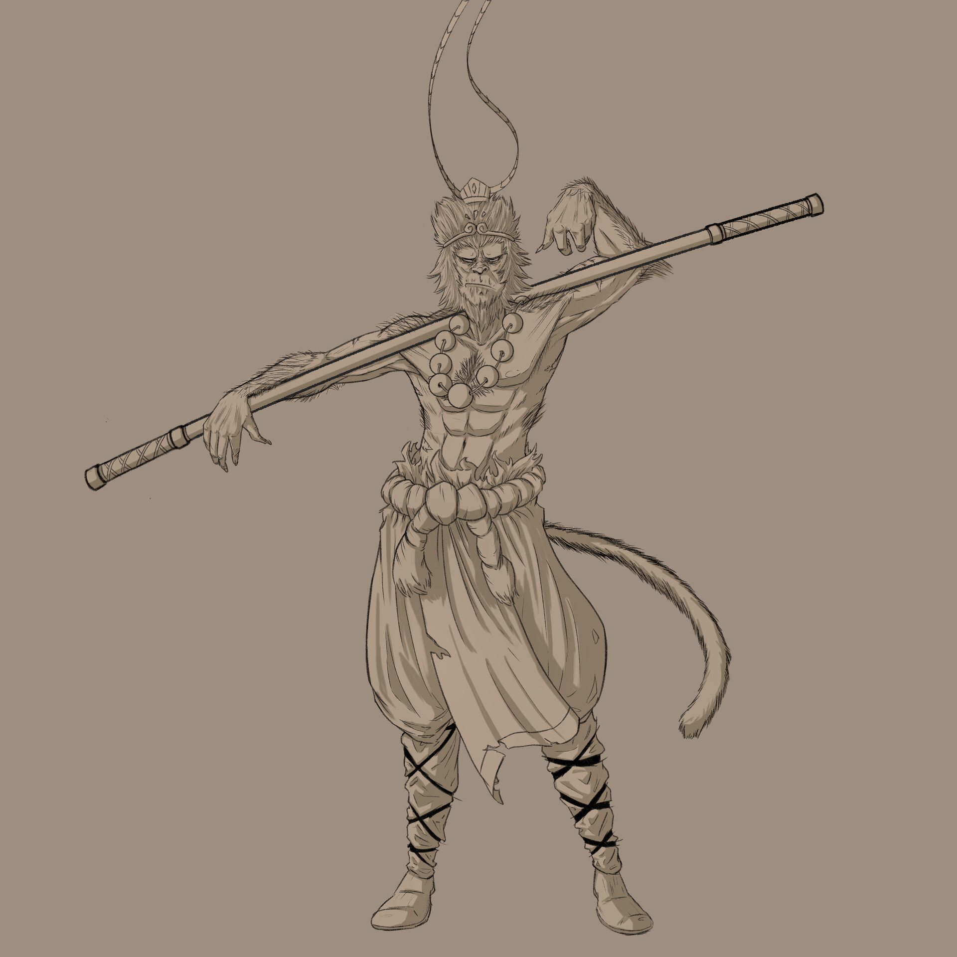 how to draw a monkey god