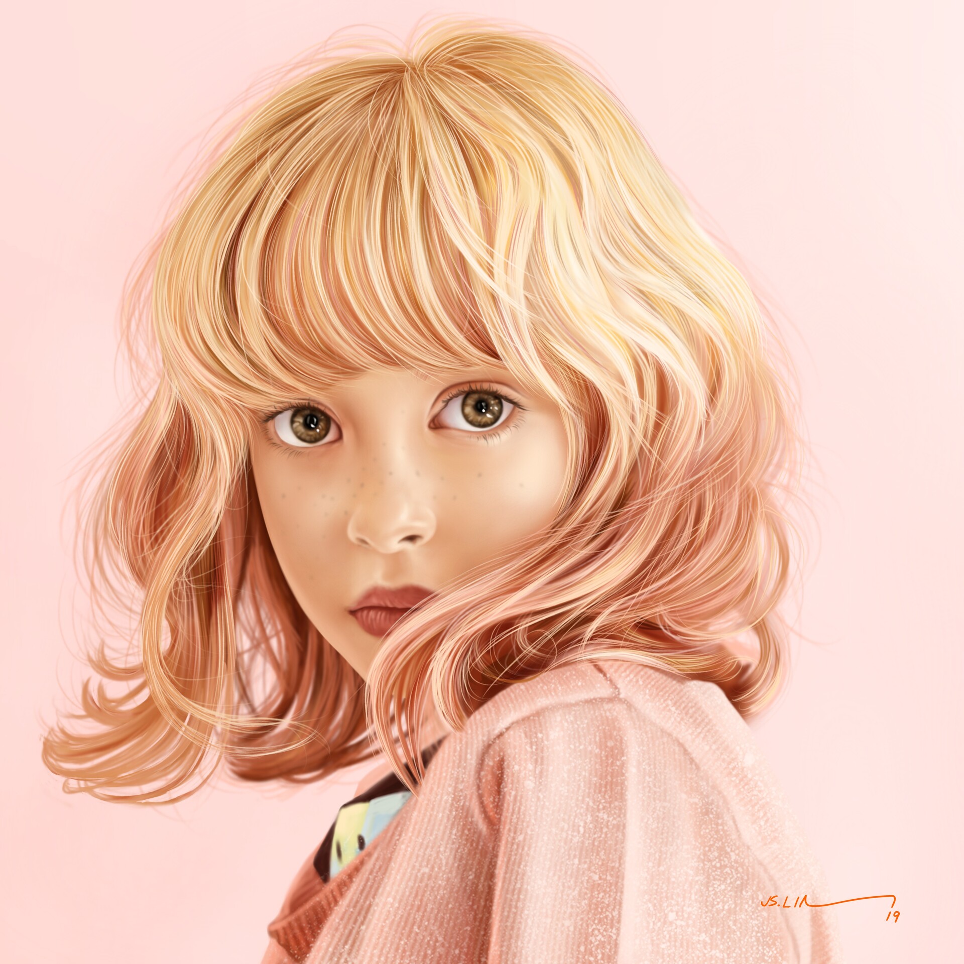 ArtStation - Kid in pink