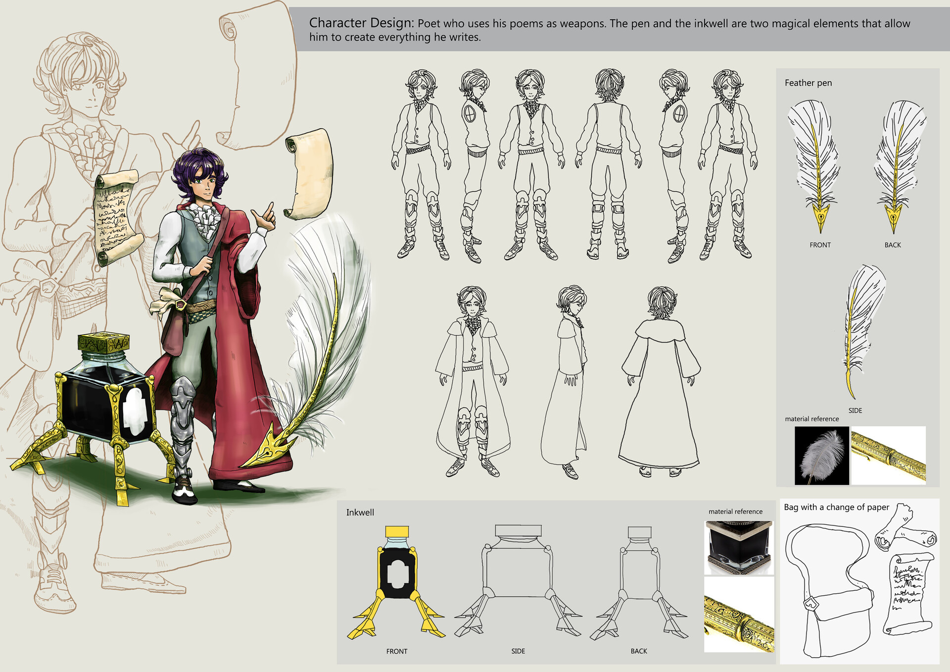 ArtStation - The Poet- Character Design