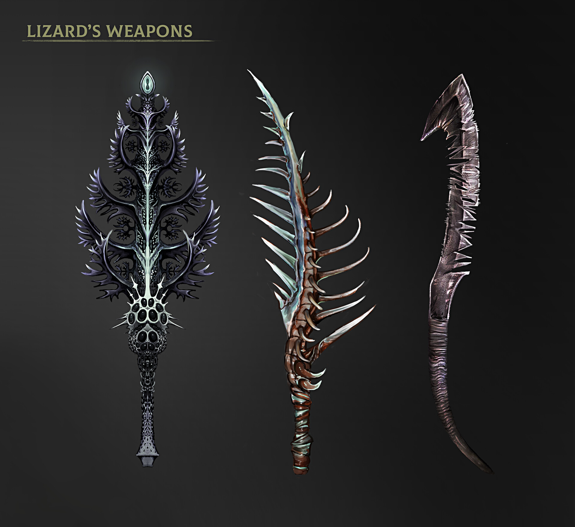 ArtStation - Lizard's weapons concept