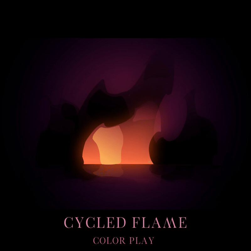ArtStation - Cycled 2D flame (Playing with colors)