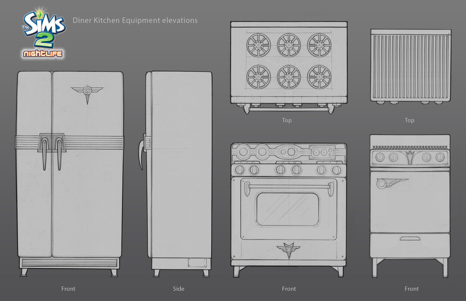 Brian White - Concept art for The Sims 2