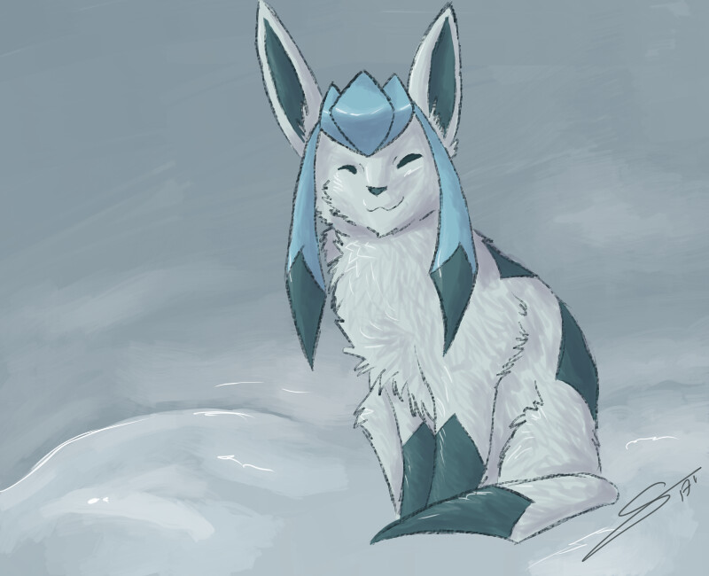 ArtStation - Glaceon snowy