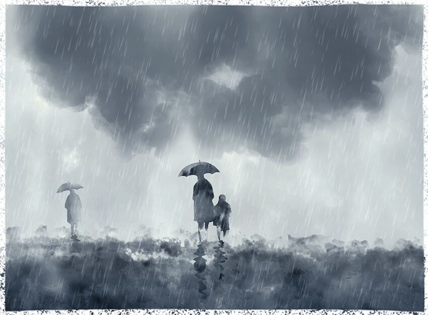 ArtStation - rainy sketch...