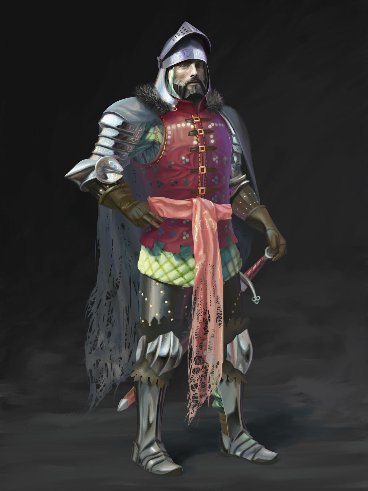 ArtStation - Warrior in plate parts of armor (testing task)
