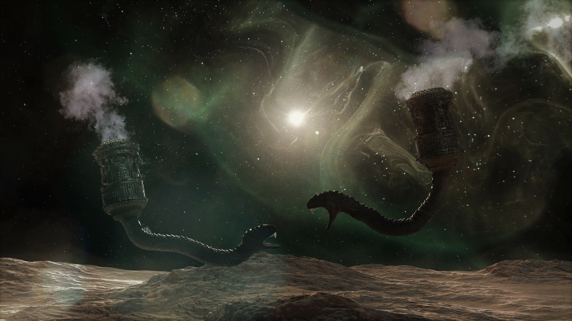 ArtStation - Space serpents concept art