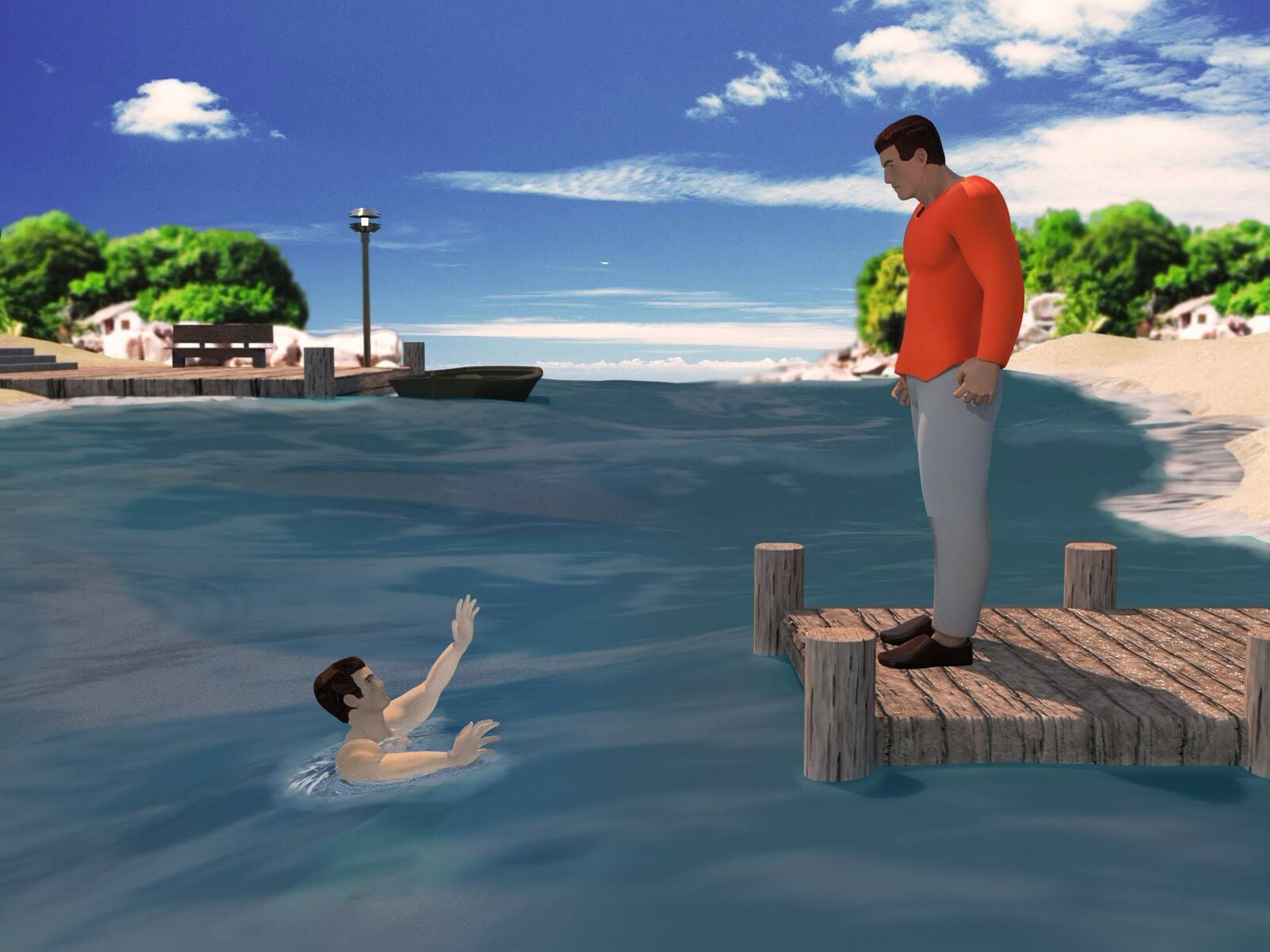 Teeraphat Ngamvitroje - Drowning Man - Painting Inspiration Recreation