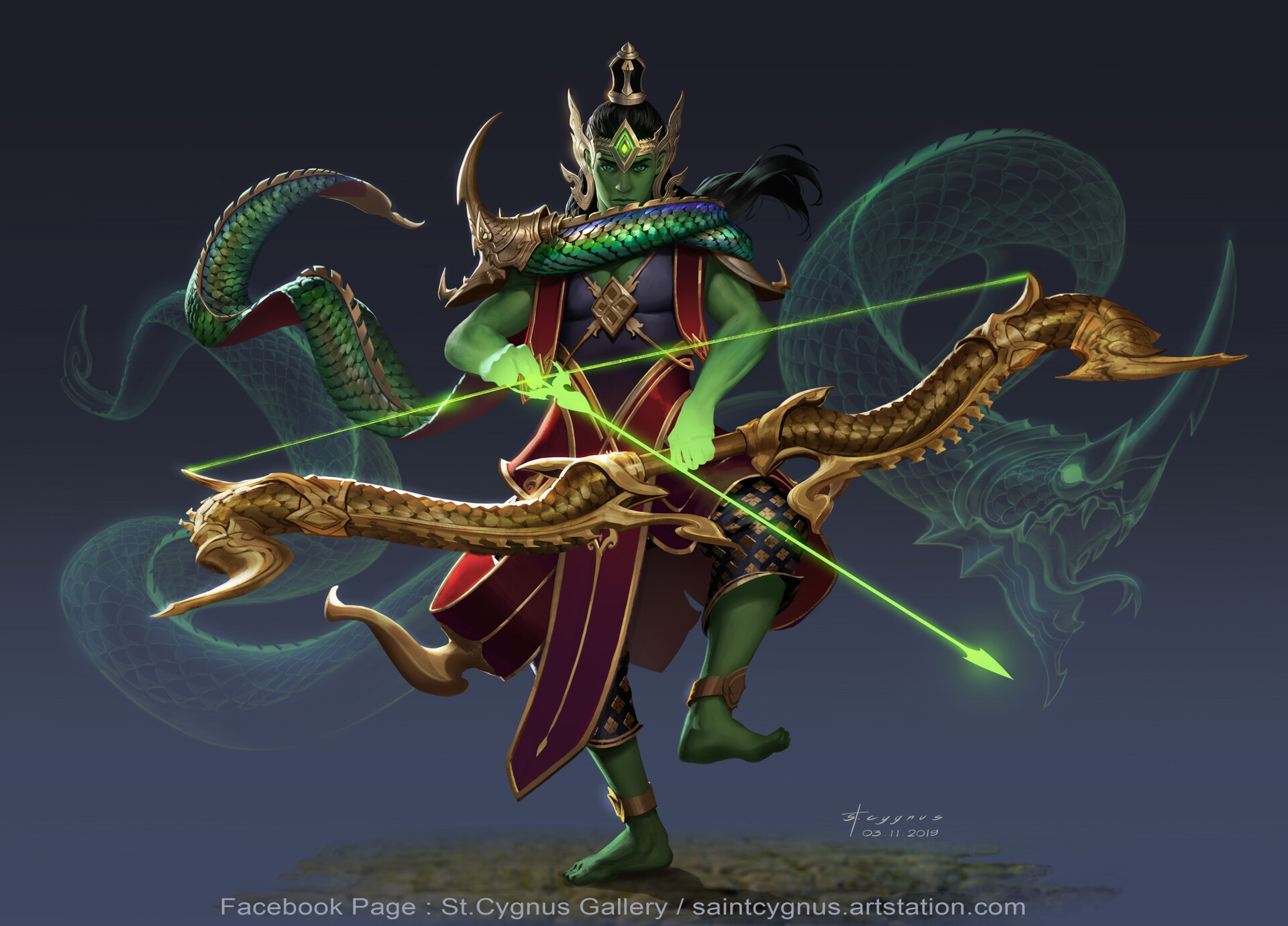 ArtStation - " Ayothaya Yorn " The Emerald's Avatar