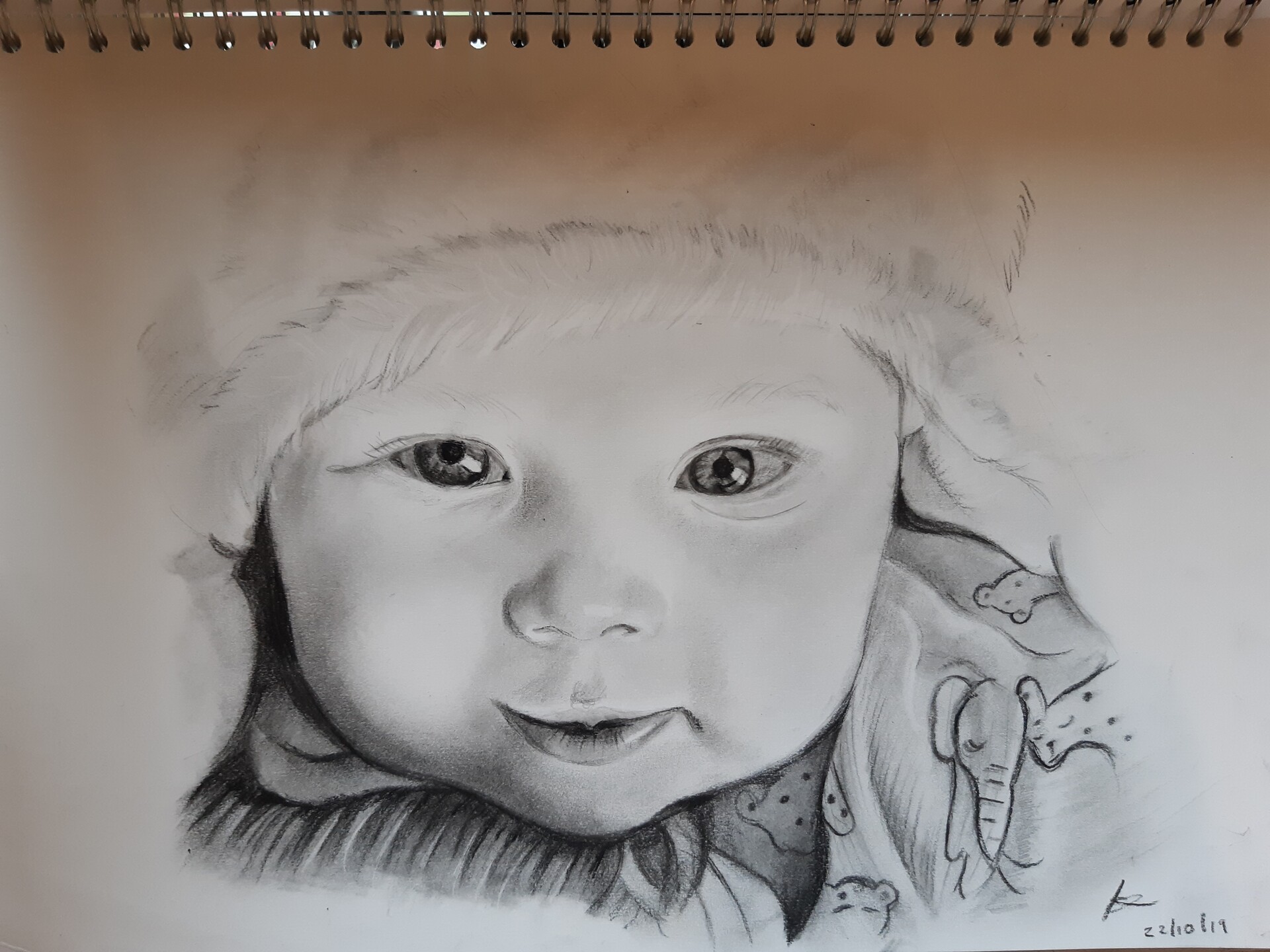 ArtStation - Baby in charcoal