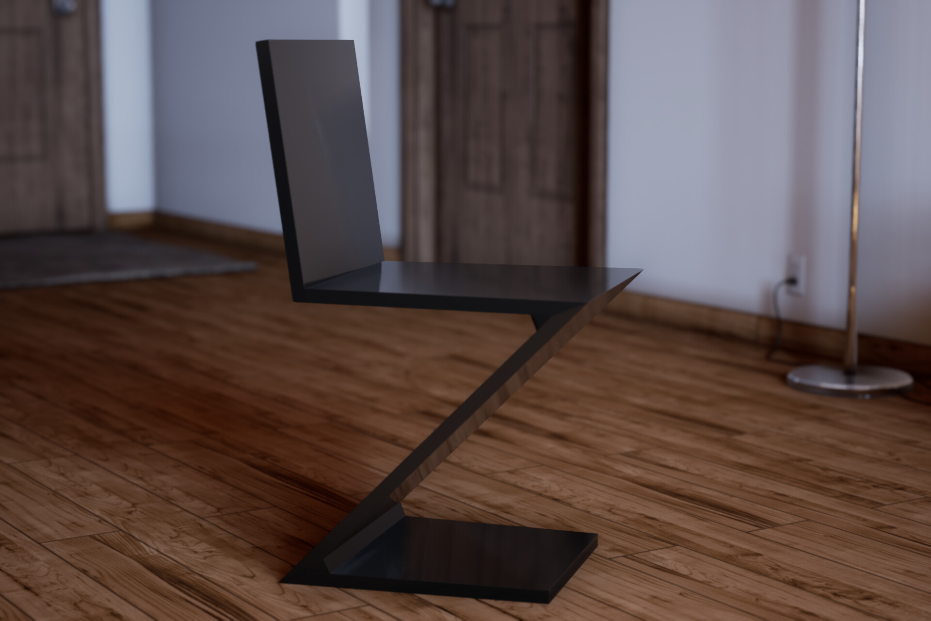 ArtStation - Zig Zag Chair By Gerrit Thomas Rietveld