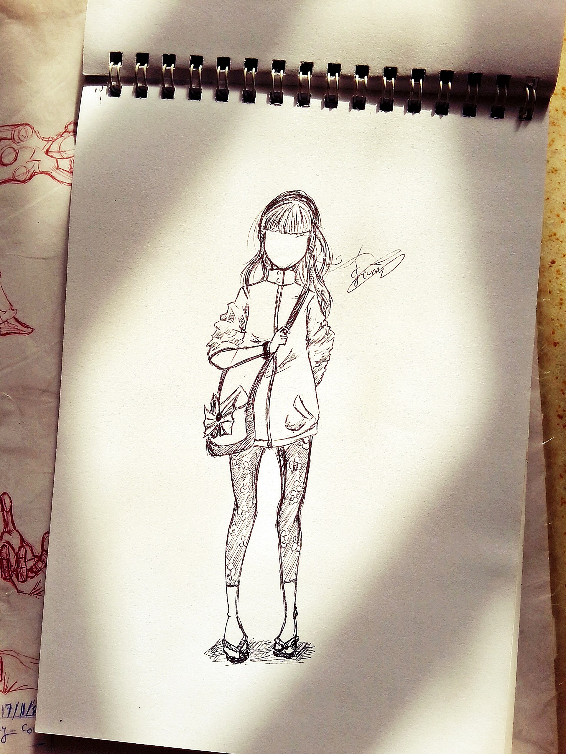 ArtStation - school girl drawing