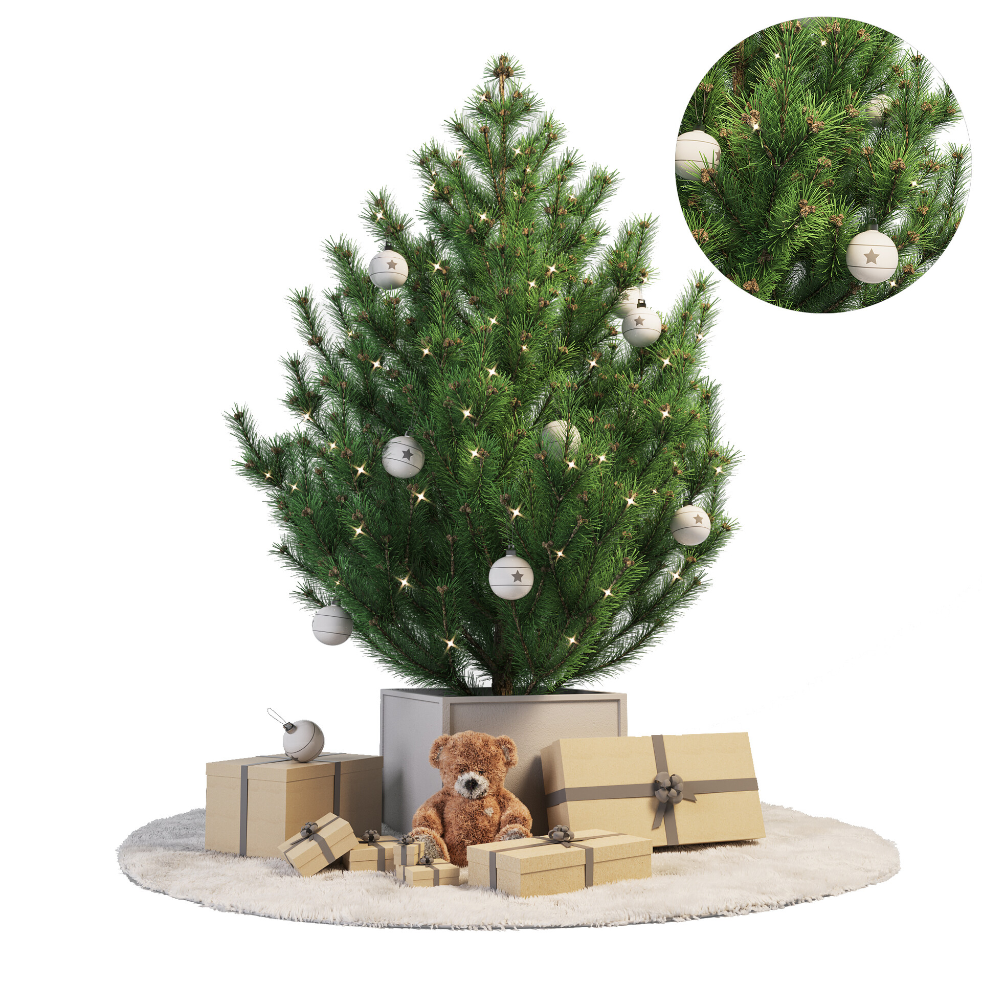 ArtStation - 3d model of christmas tree