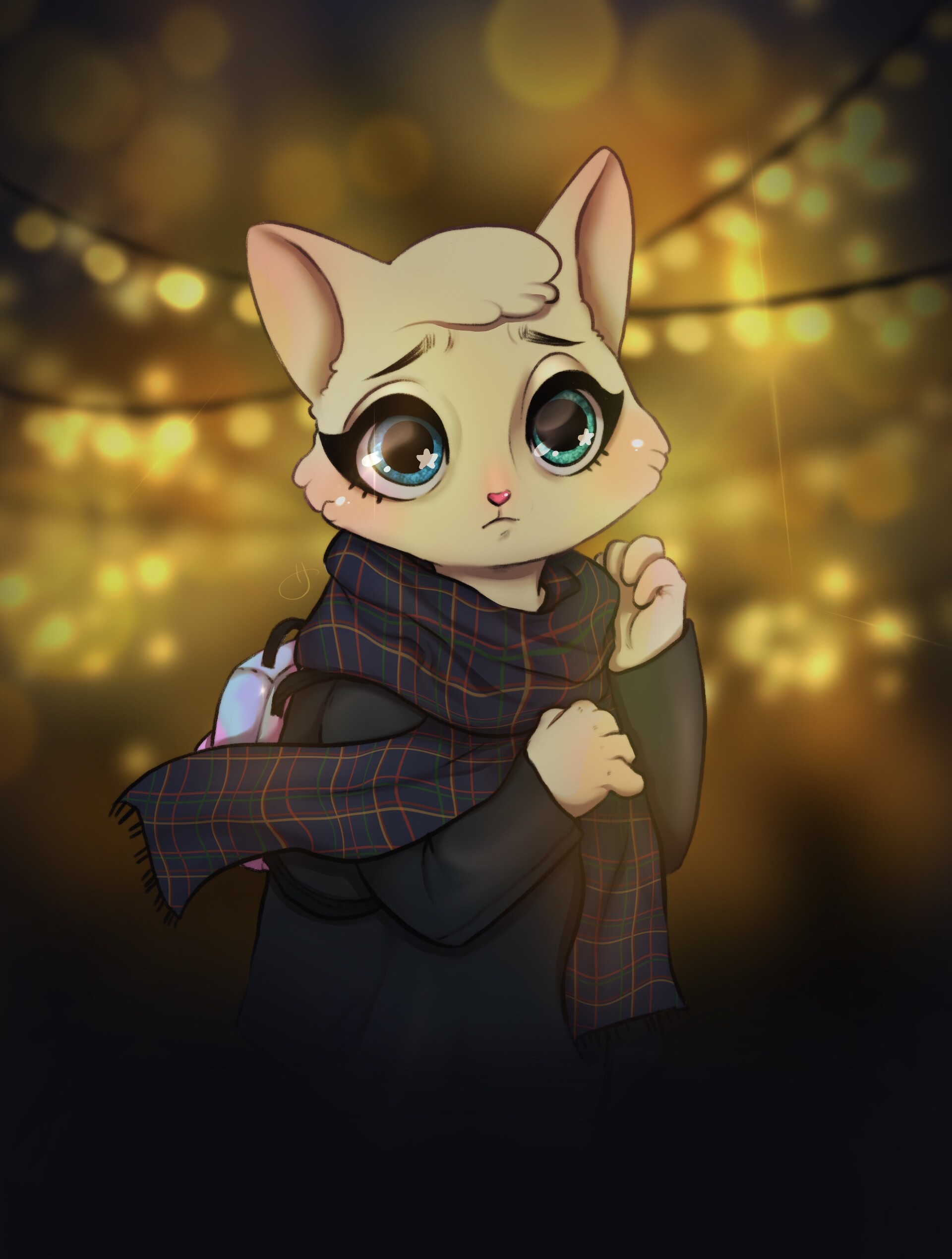 ArtStation - Sad Cat Christmas Fair