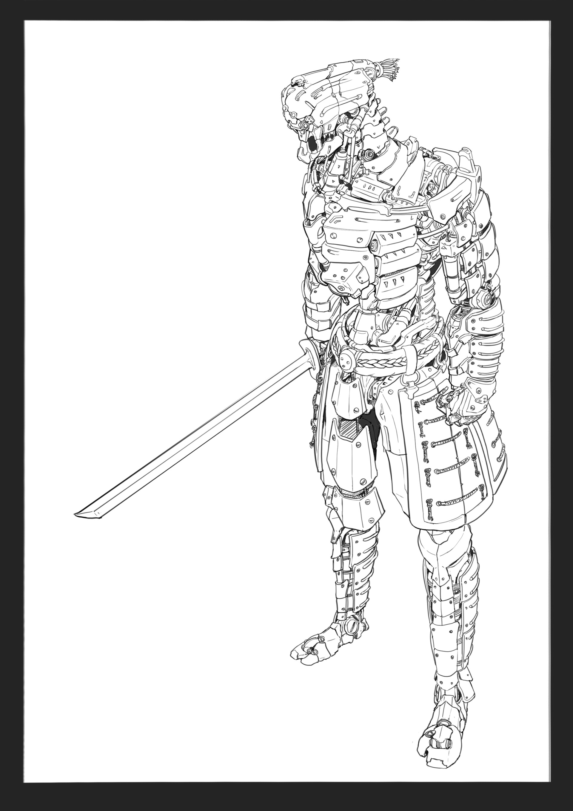 robot samurai coloring pages