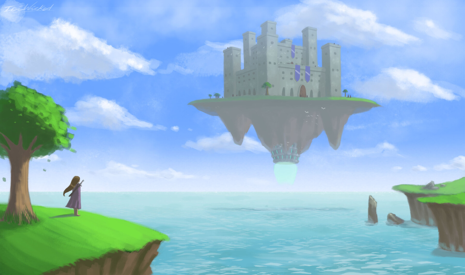 ArtStation - The Flying Castle