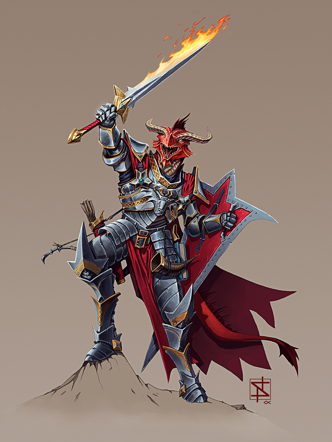 ArtStation - Dragonborn Eldritch Knight