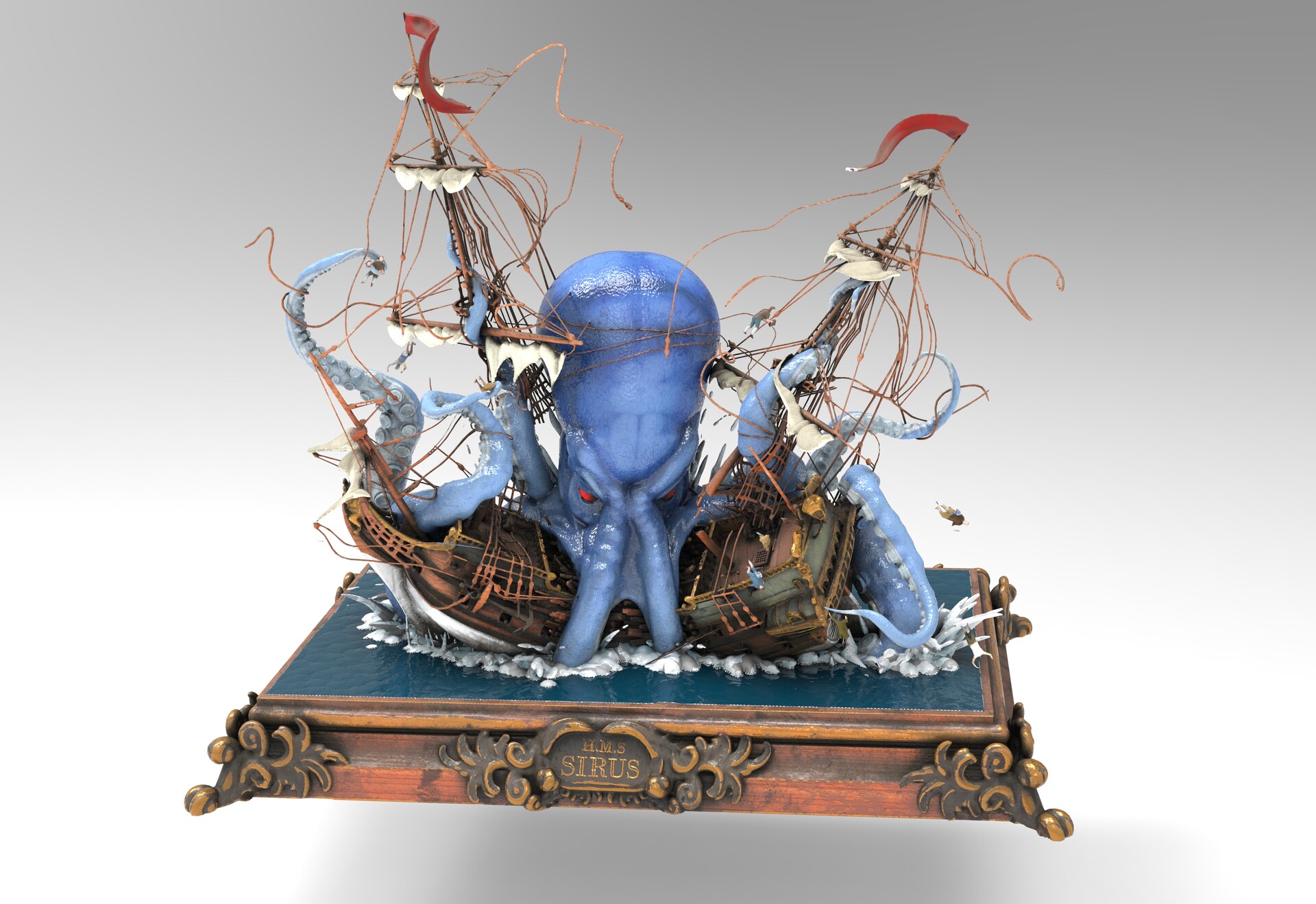 ArtStation - octopus diorama