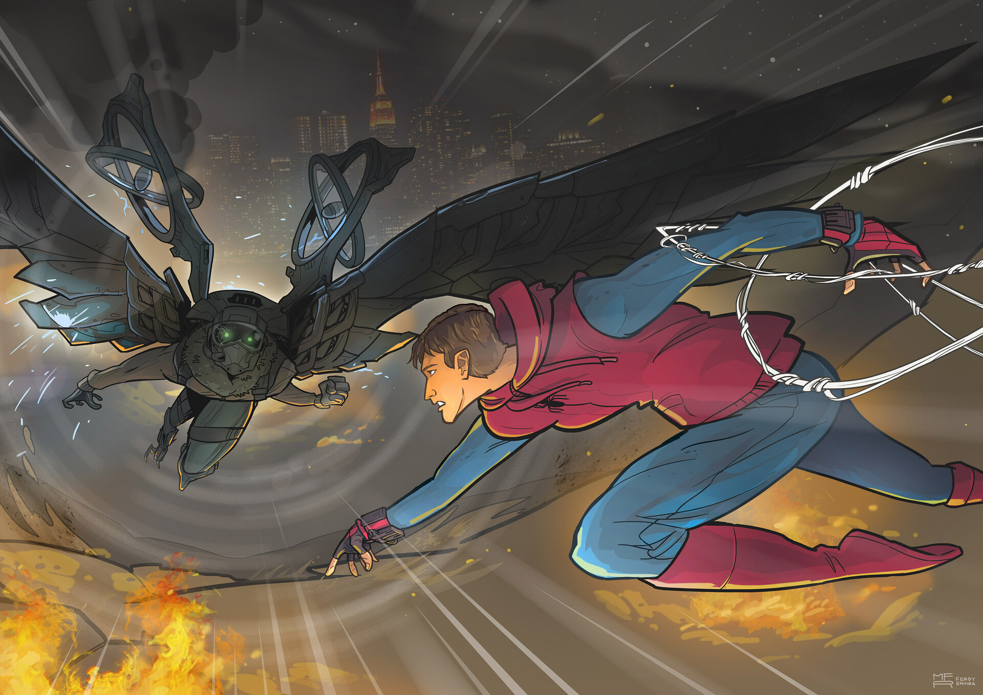 ArtStation - Spiderman v Vulture