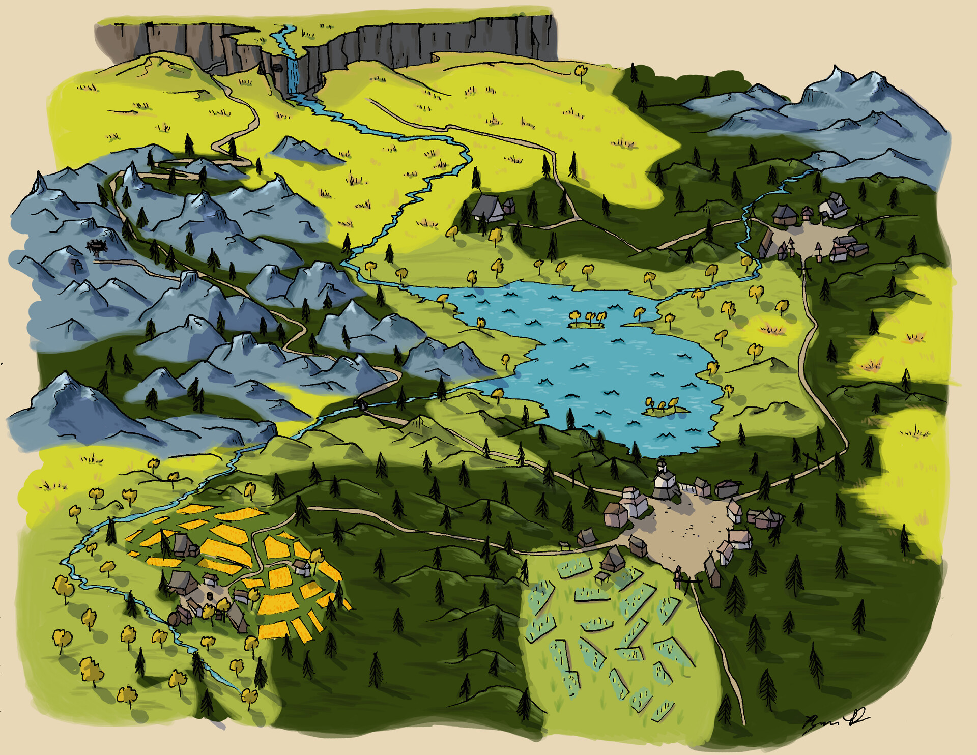 ArtStation - The Hunt: D&D Map