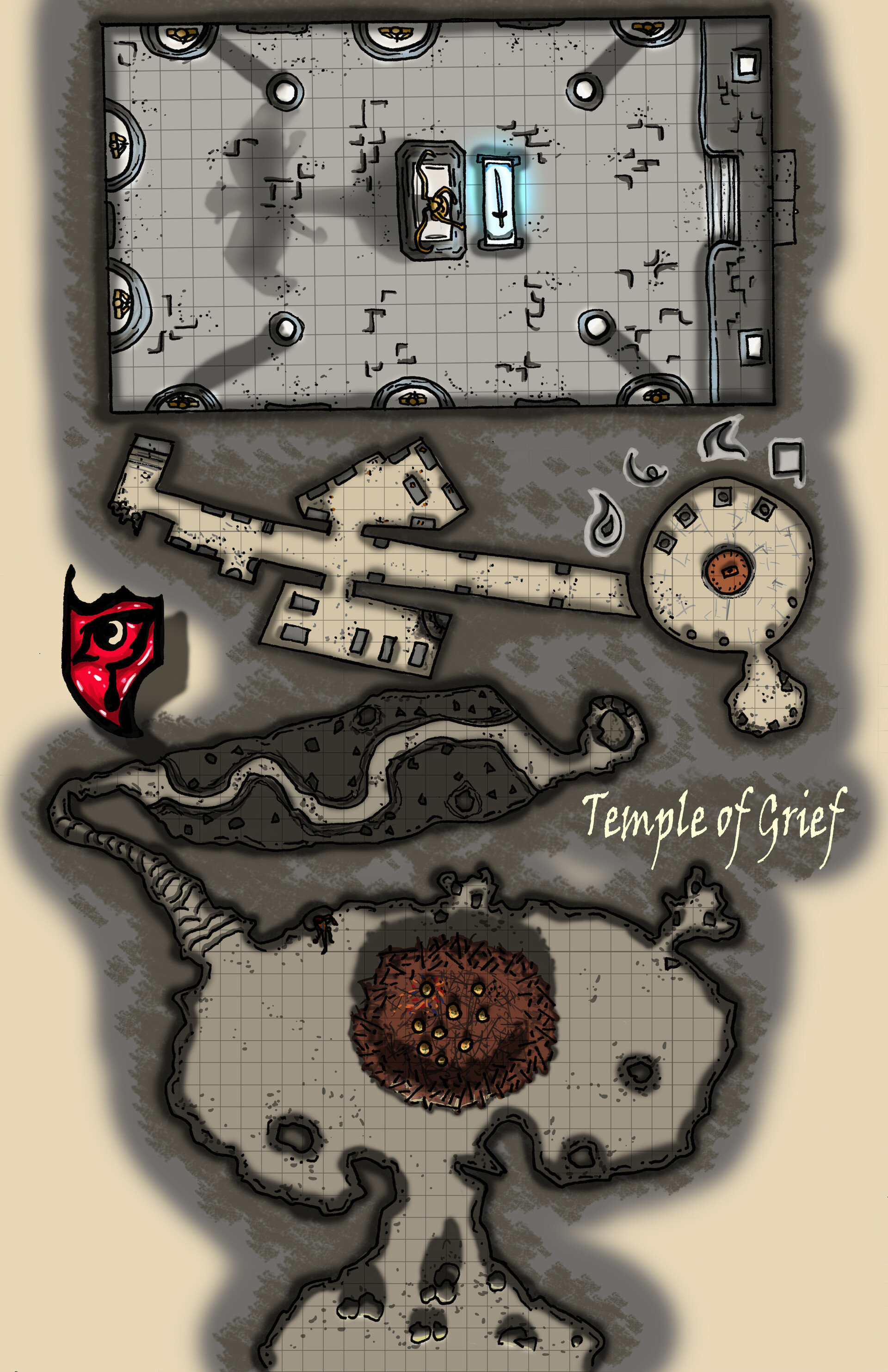 ArtStation - The Cave: D&D Map Design