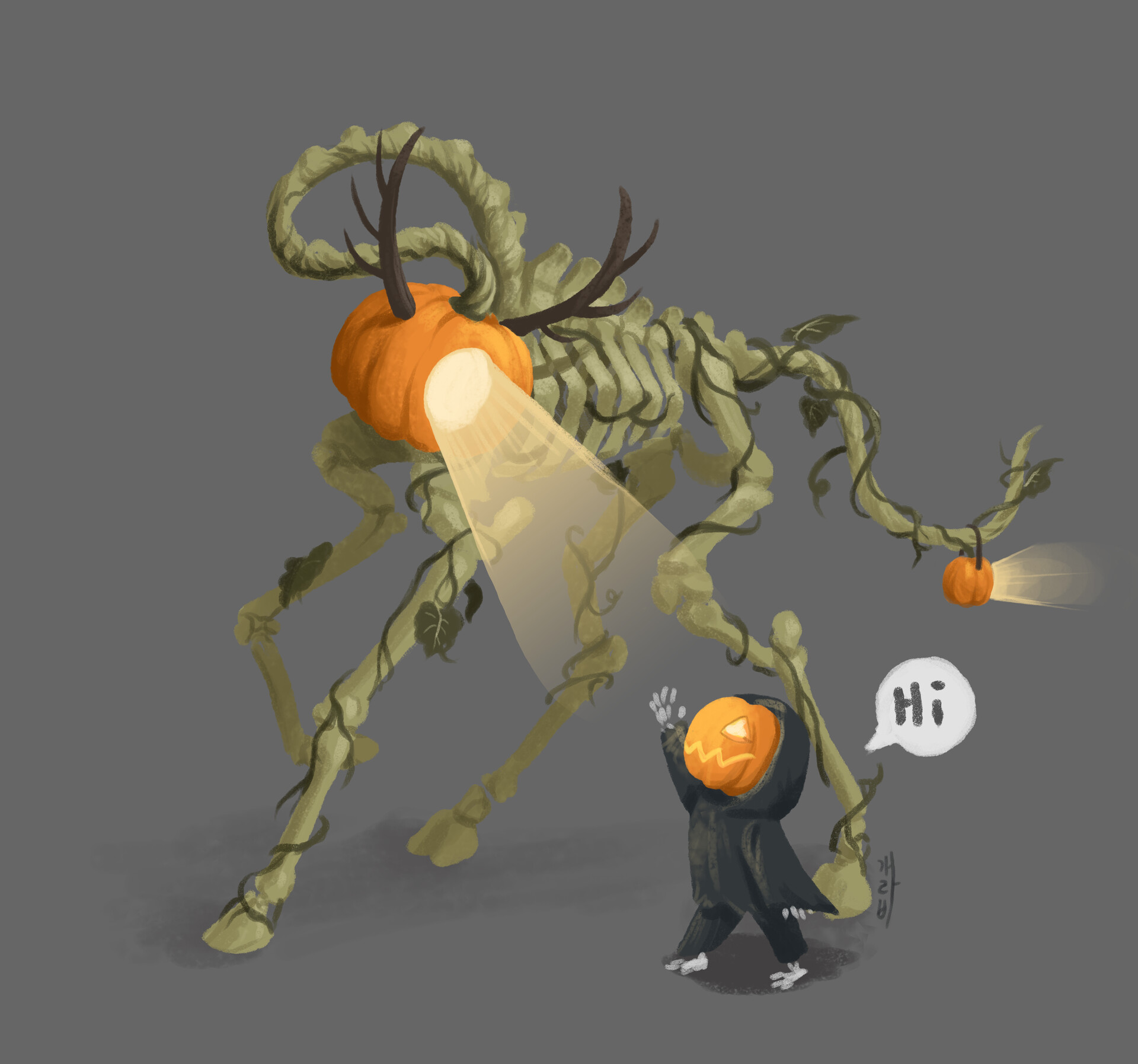 pumpkin creature design