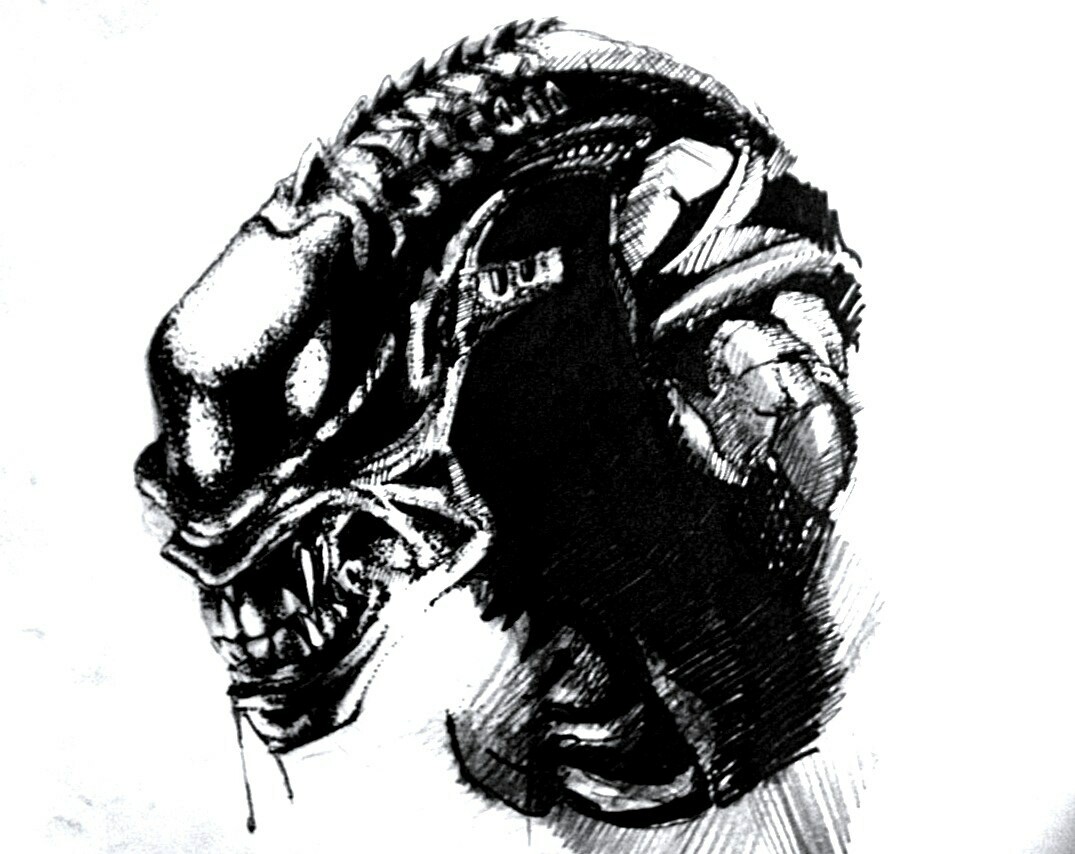 ArtStation - Alien black pen