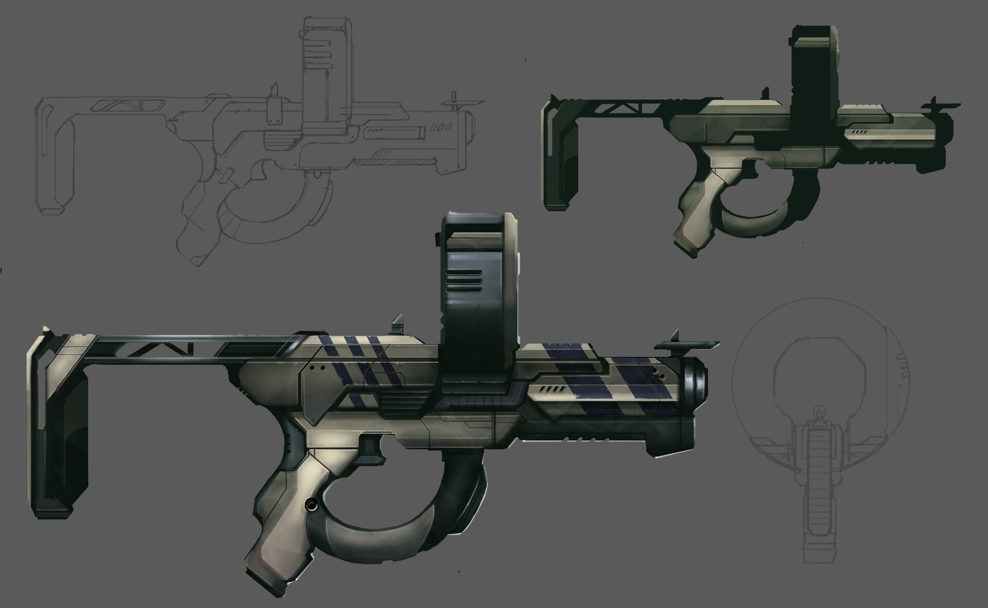 ArtStation - Futuristic Rifle