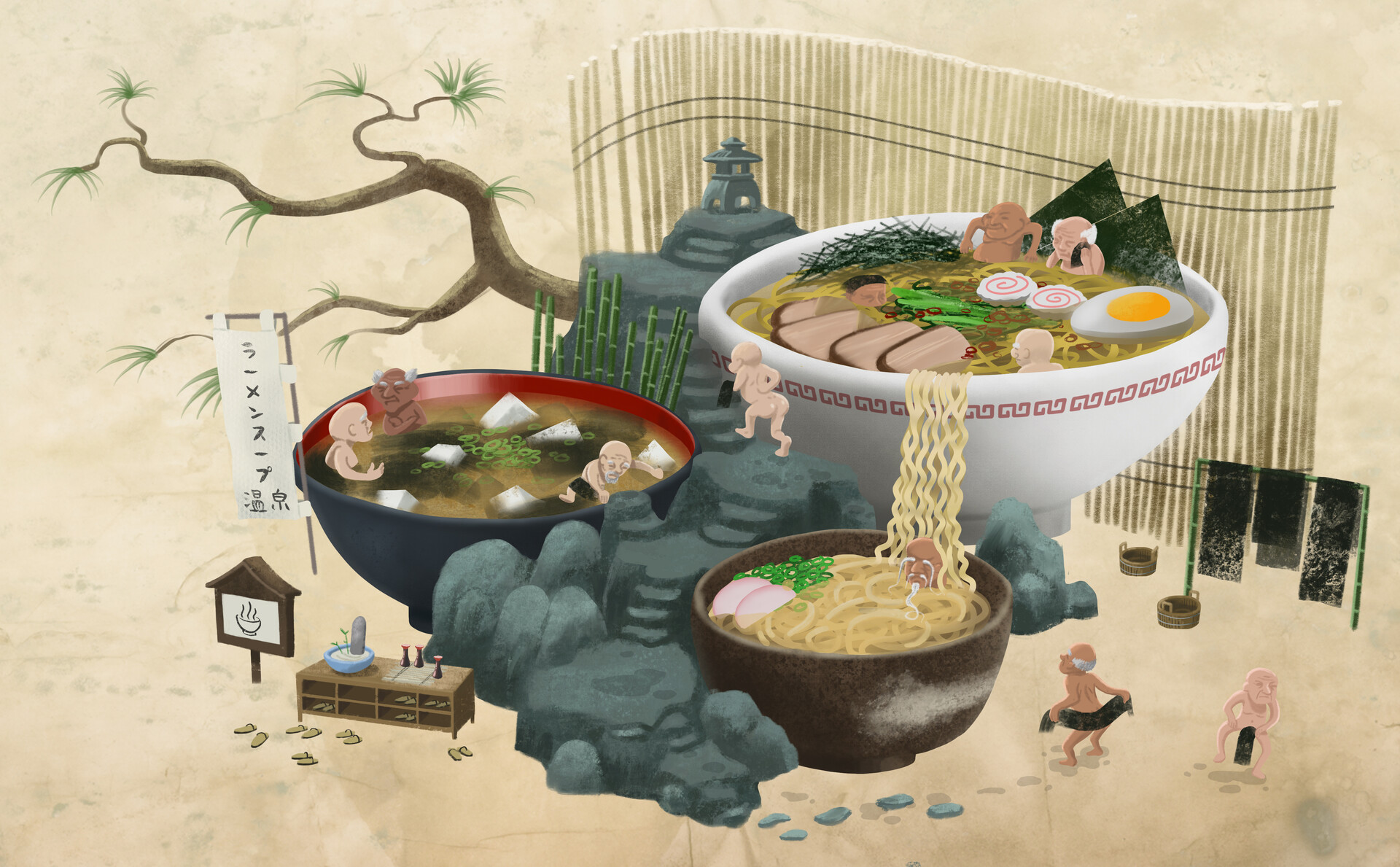 ArtStation - Ramen Onsen