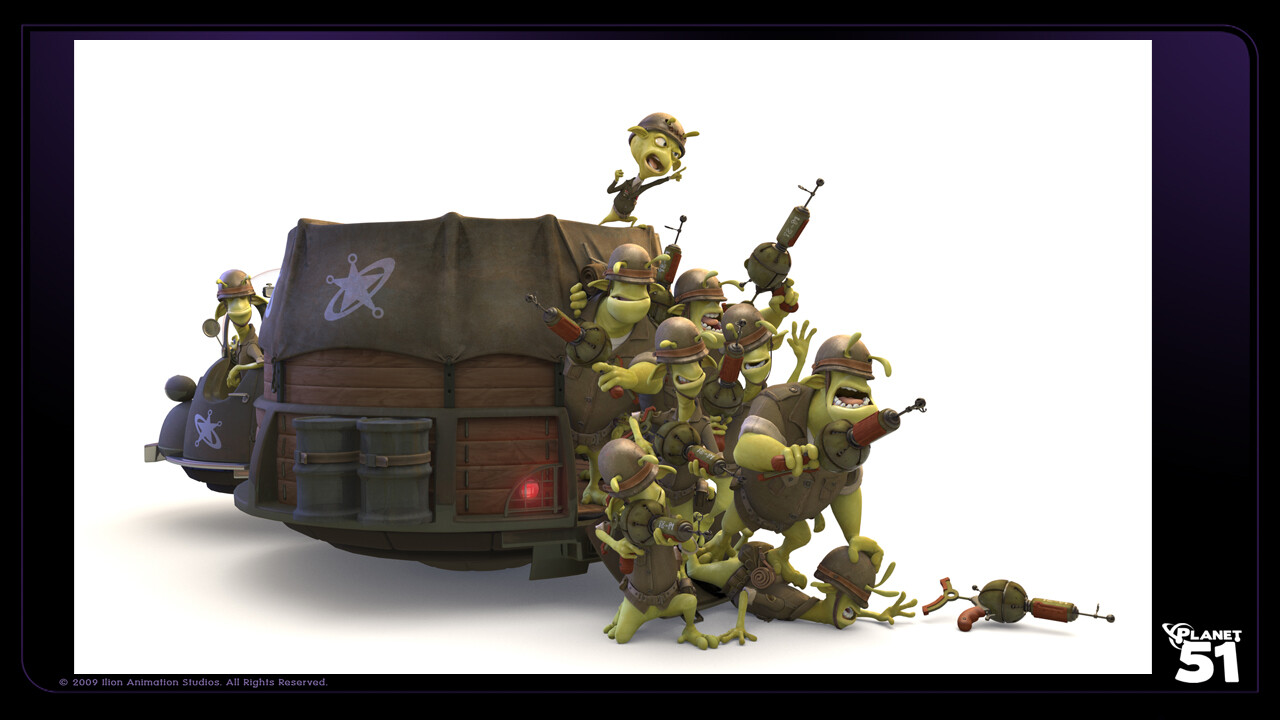 Juan Solis - Planet 51 (2009), Character modeling