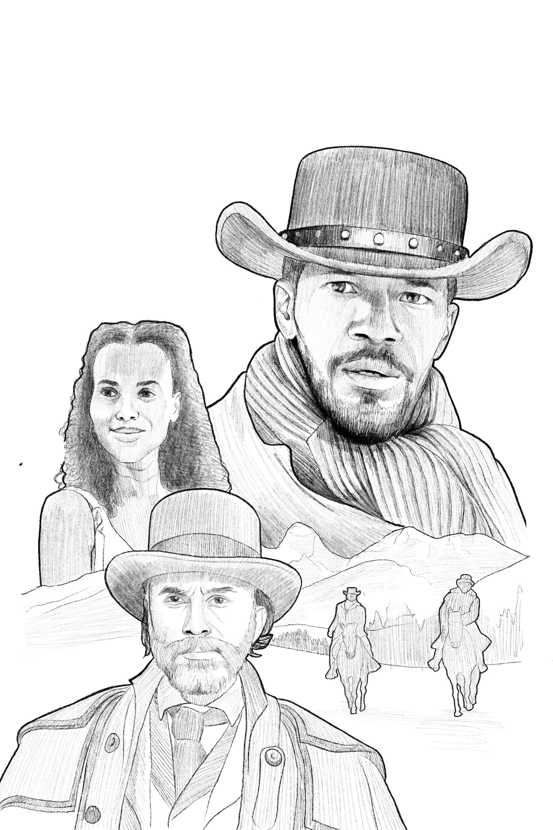 Django Unchained Drawing