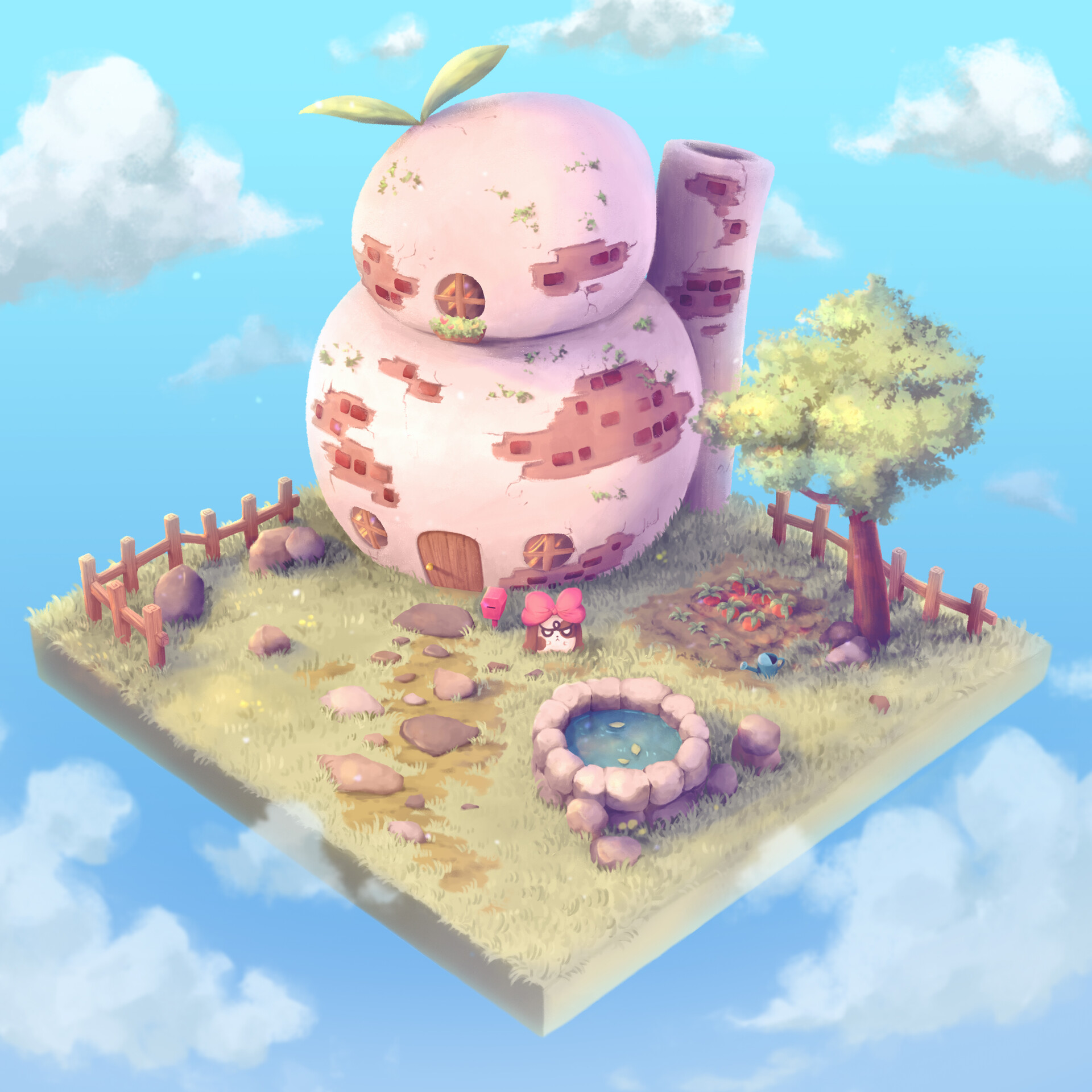 ArtStation - Isometric 3D House: Digital Painting