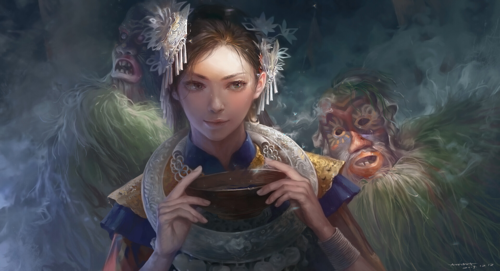 ArtStation - 芒哥节 苗族节日 Hmong festival