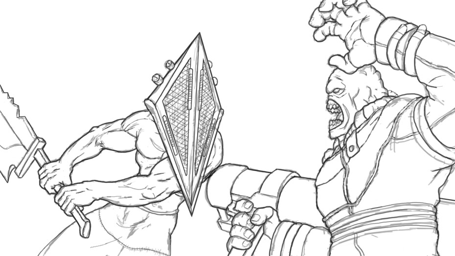 pyramid head coloring pages