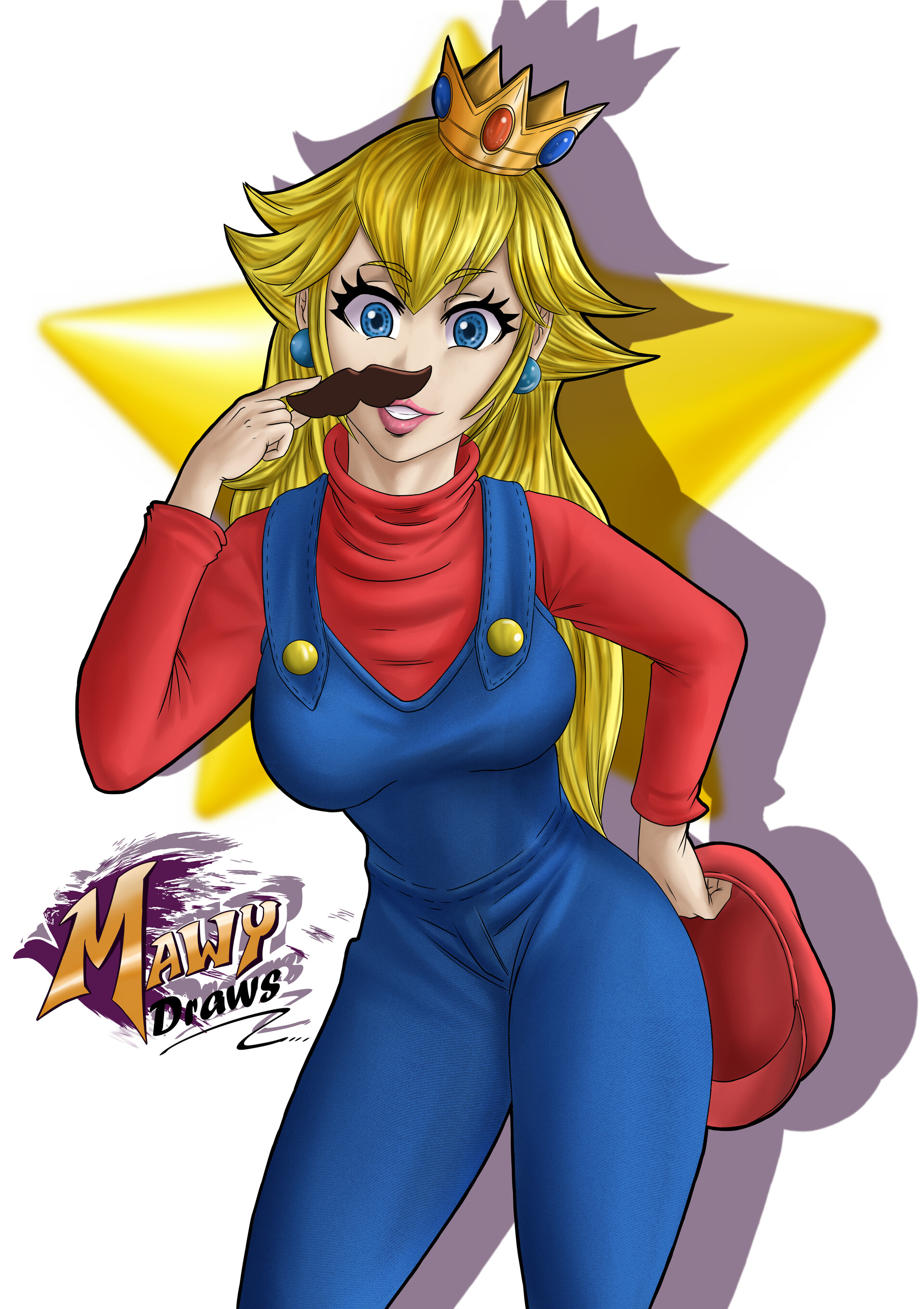 Artstation Princess Peach Super Mario Brothers