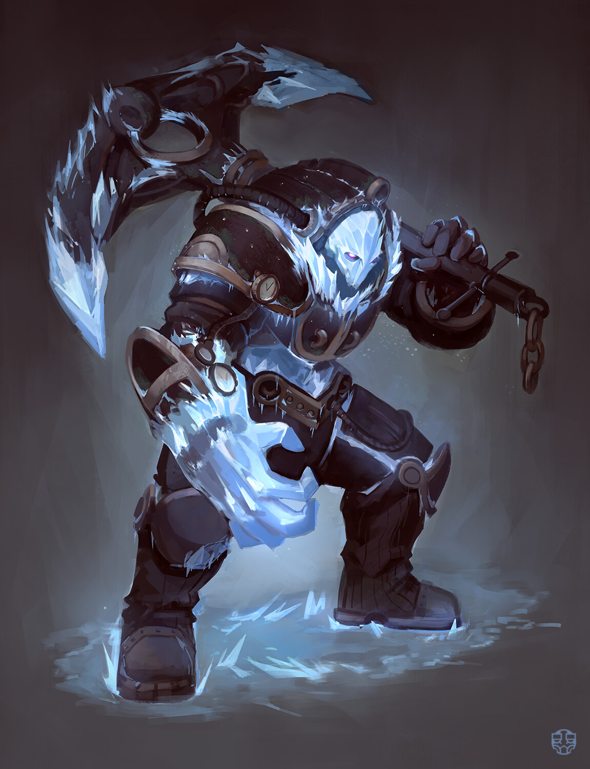 how to draw ice golem