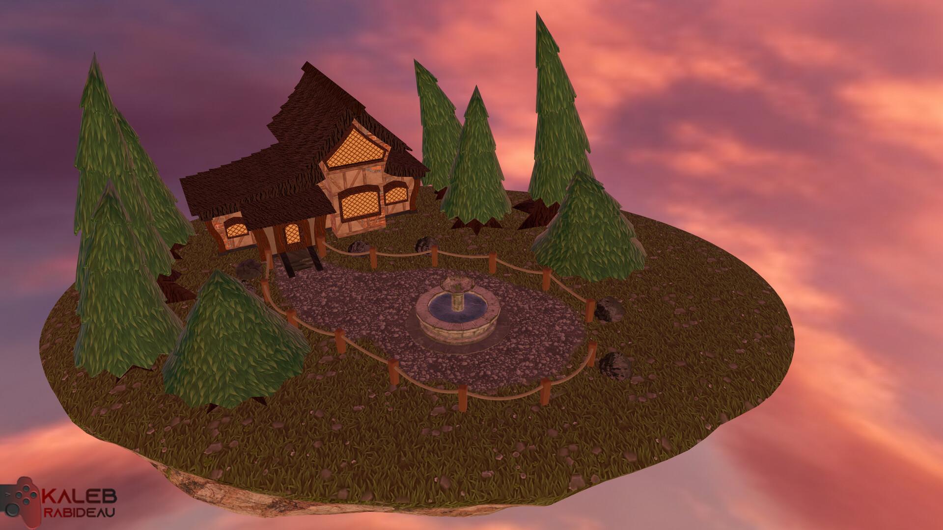 Kaleb Rabideau - Stylized Floating Island