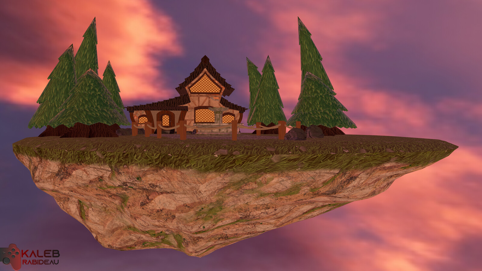 Kaleb Rabideau - Stylized Floating Island