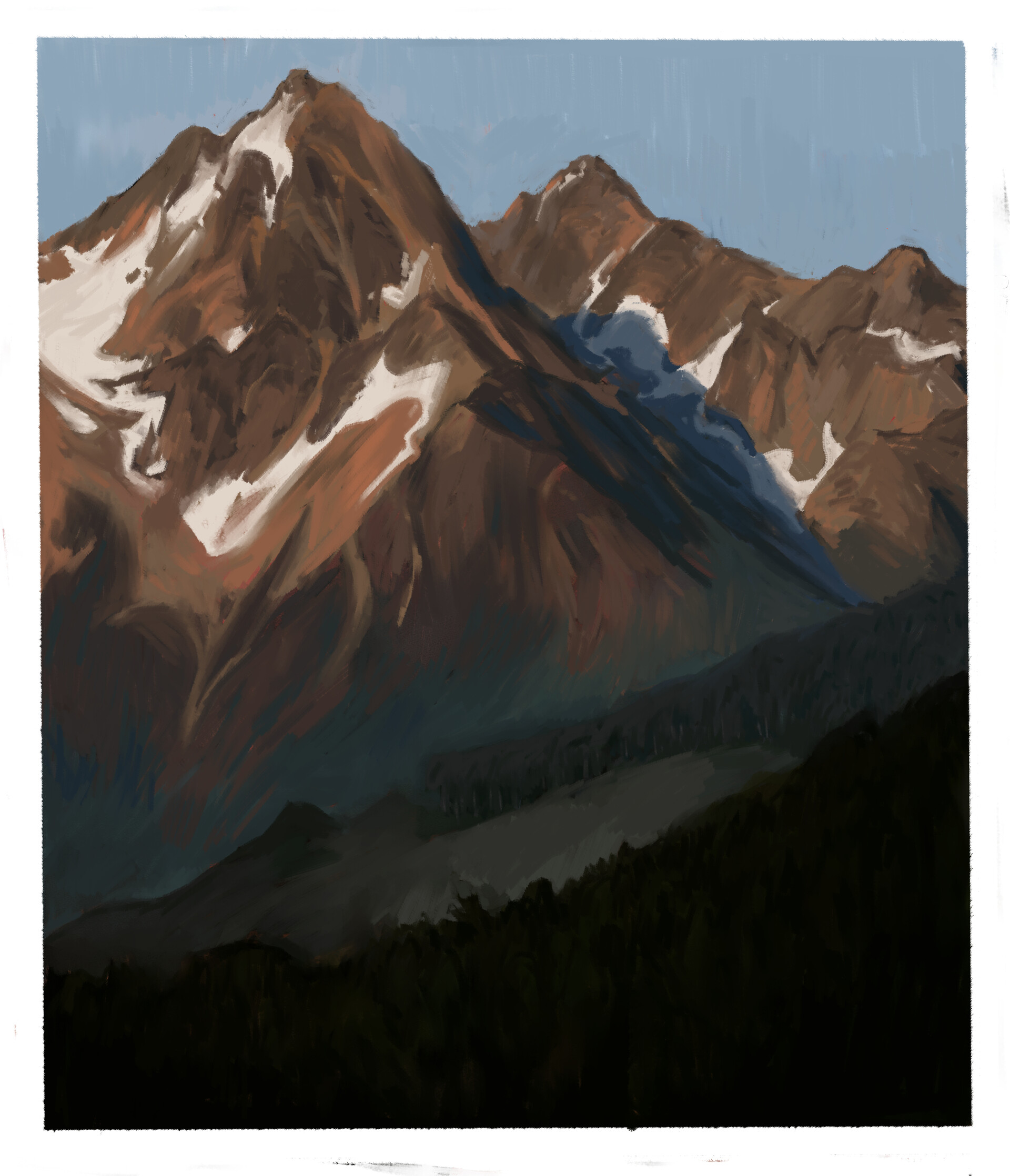 ArtStation - mountain study